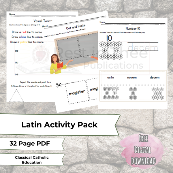 Latin Pack for Pre-K through 1st Grade – Rest In Thee
